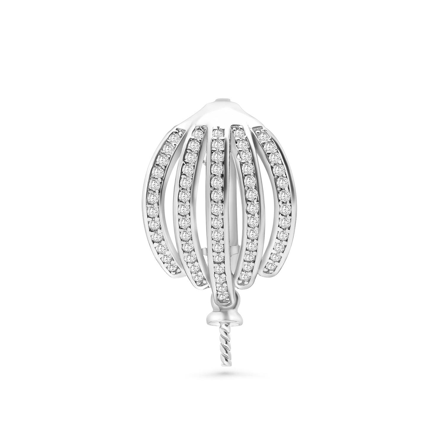 925 Silver RH Earrings for Pearl SC94