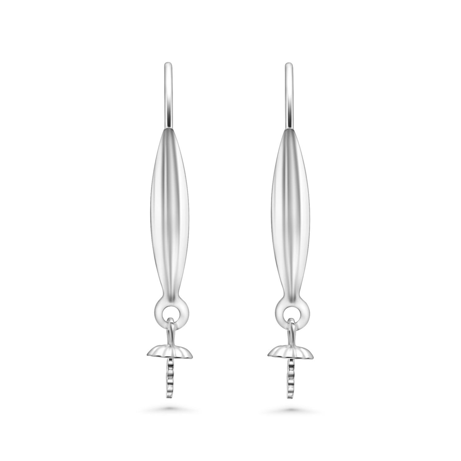 Earring Dangle Clasp 18K Gold for Pearl 18K02