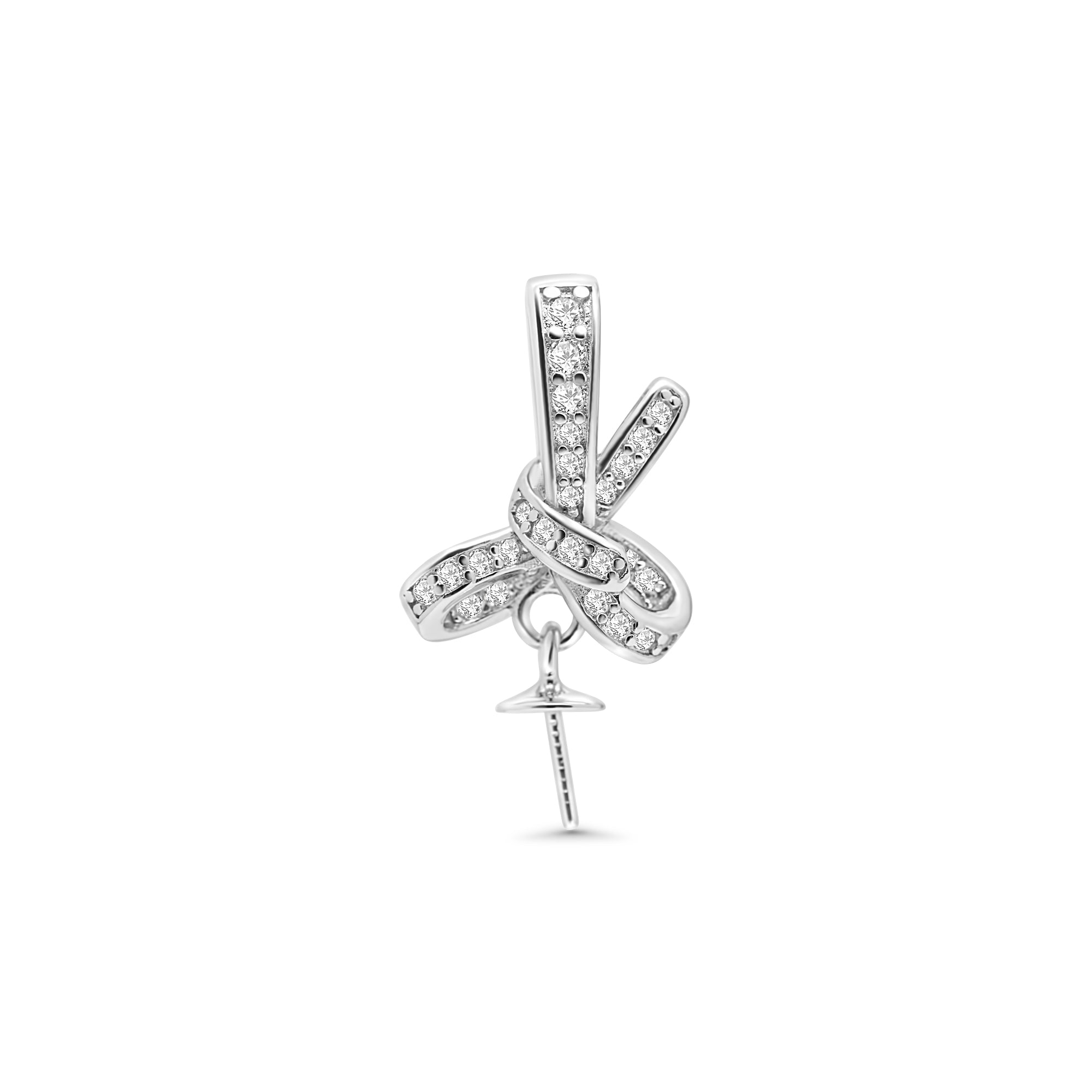 925 Silver RH Earrings for Pearl SC94