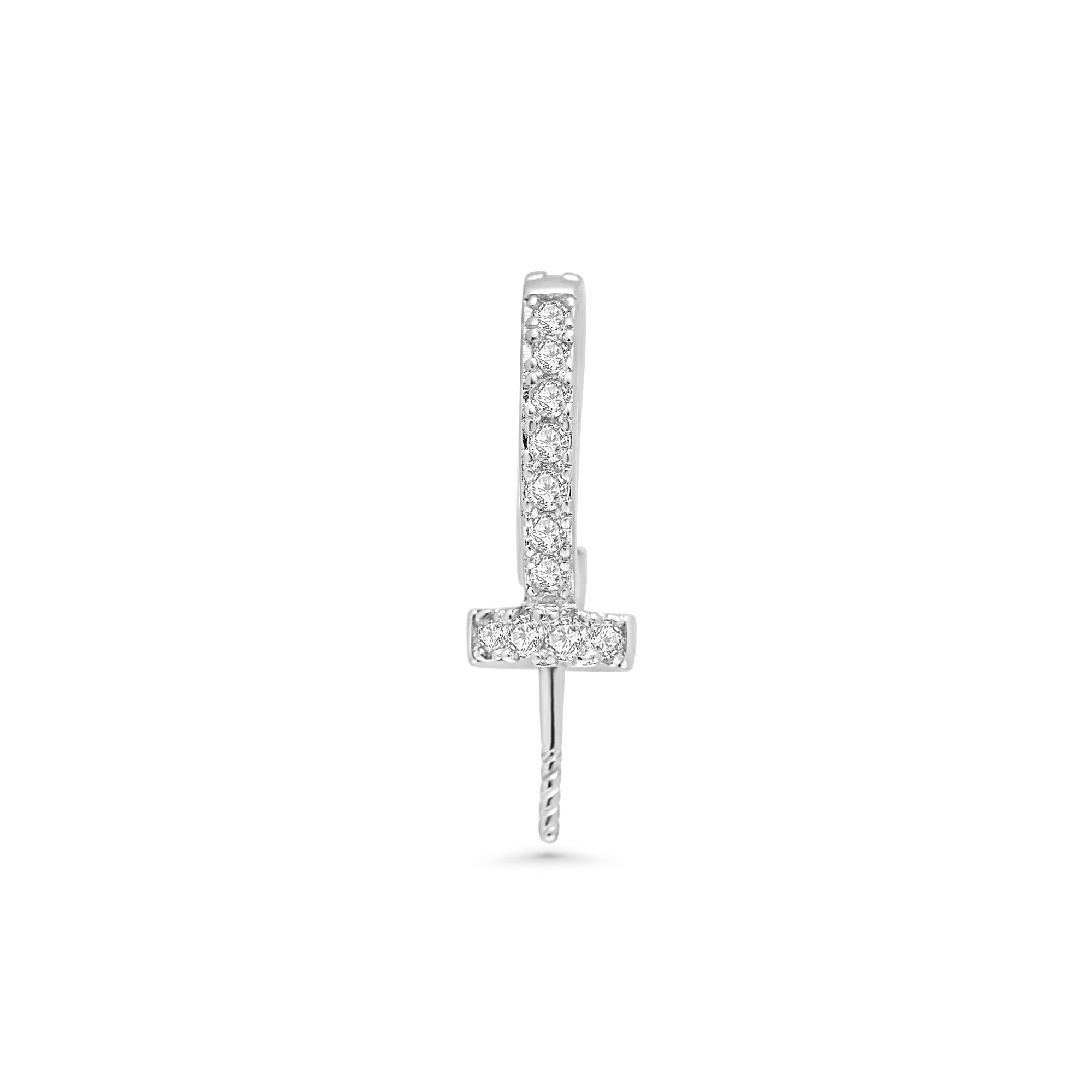 925 Silver RH Earrings for Pearl SC94