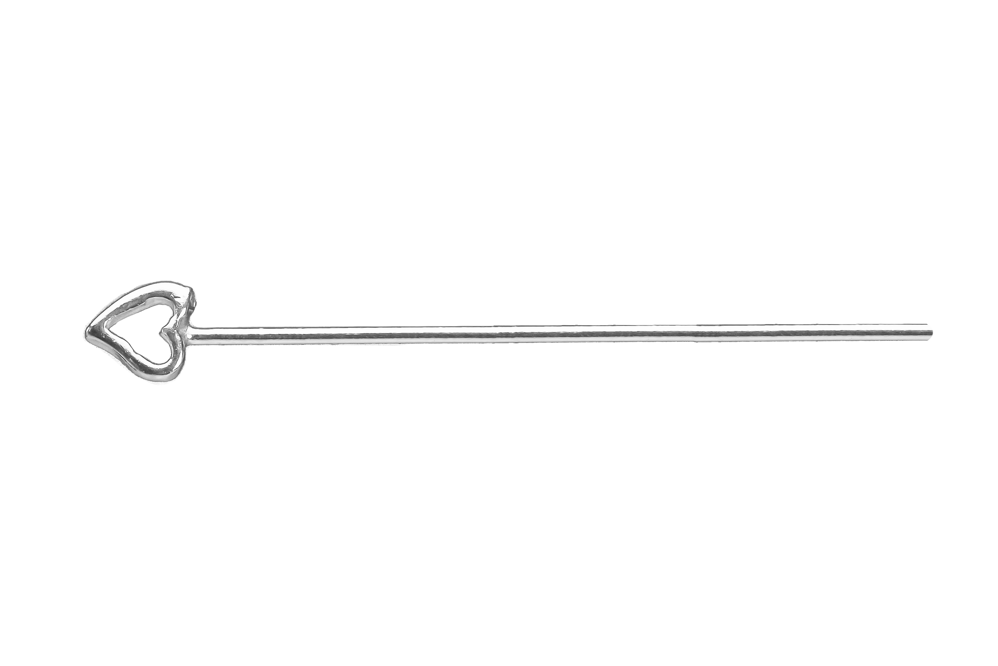 Heart Shape Head Pin 925 Silver Findings SC-HP-5